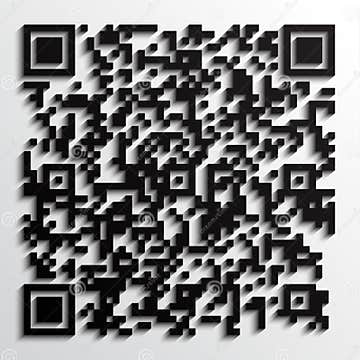 3d qr code with shadow stock illustration. Illustration of identity ...
