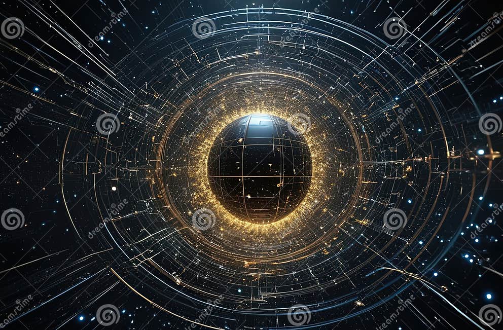 3D Quantum Computing Concept, Abstract Digital Particles. Tech Industry,research Presentations ...