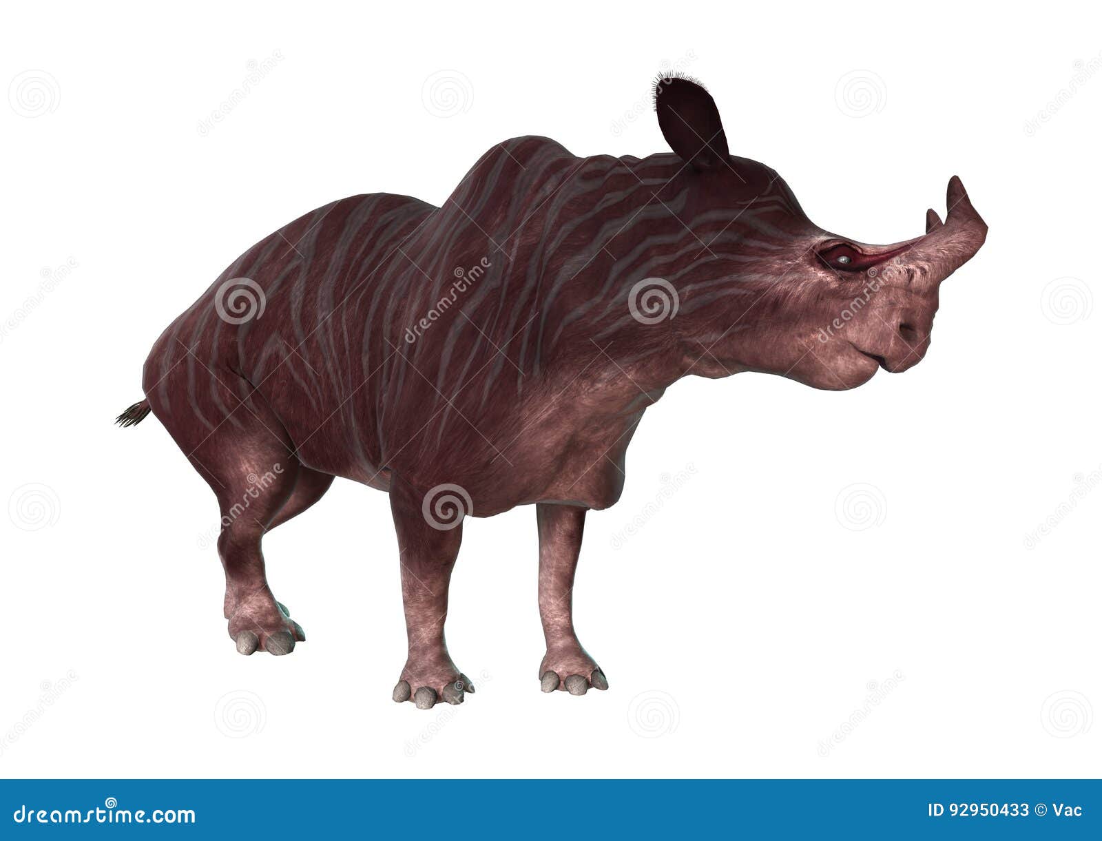 3D Que Hace Kiroi Animal En Blanco Stock de ilustración - Ilustración ...