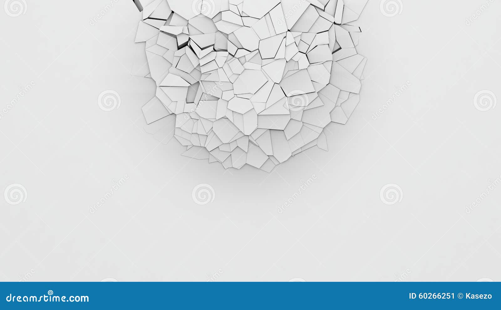 3d que quebra a parede ilustração stock. Ilustração de quebrar - 60266251