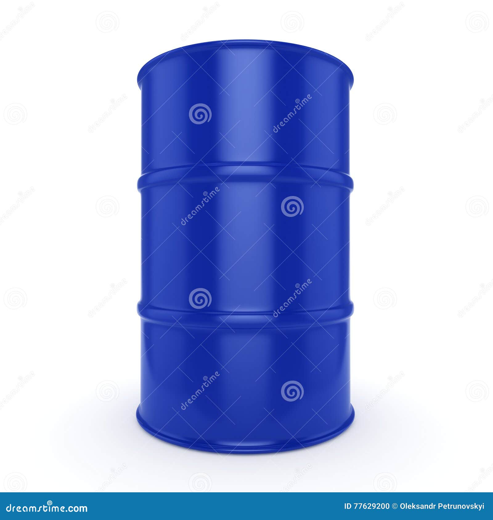 3D que rende o tambor azul ilustração stock. Ilustração de lixo - 77629200