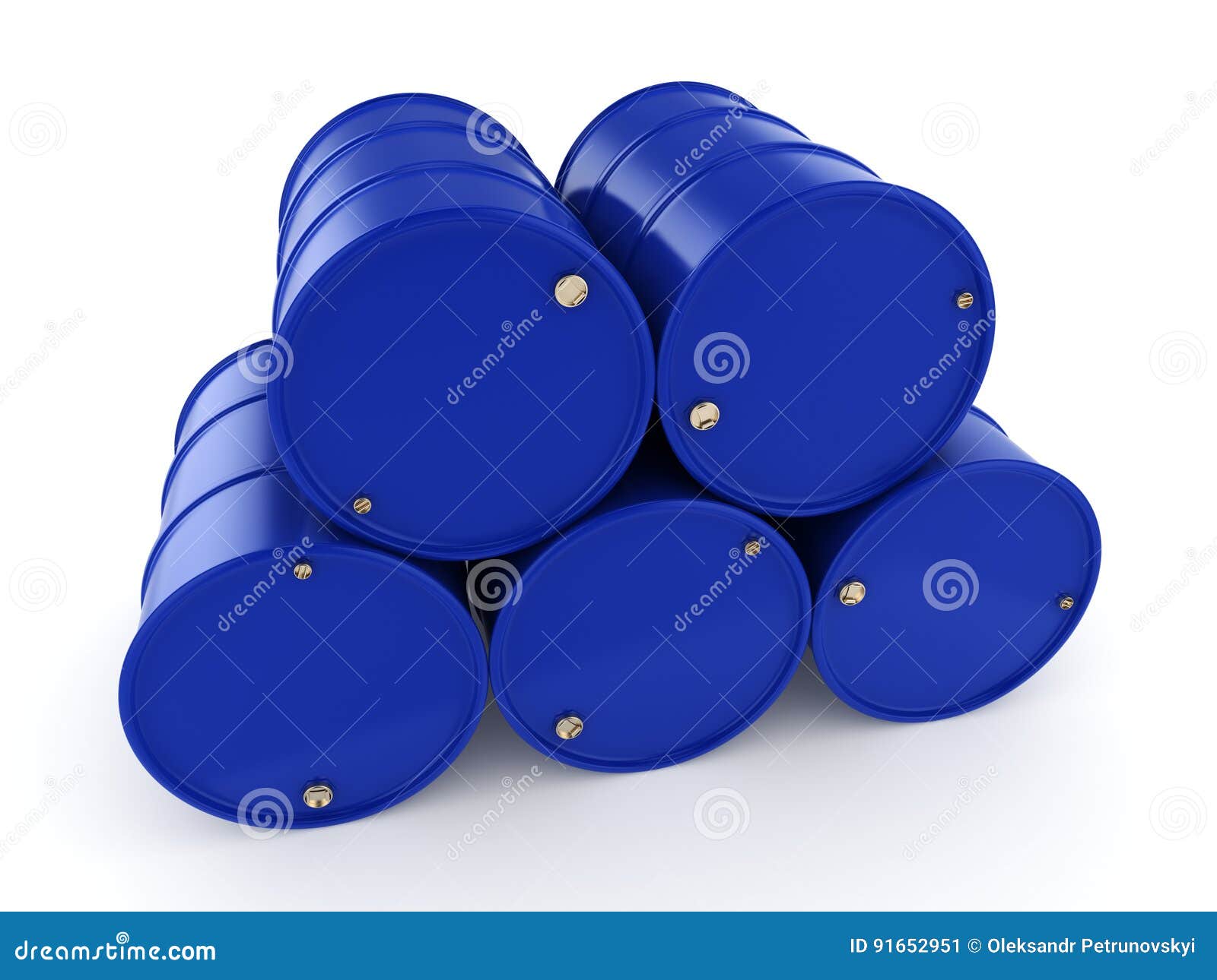 3D Que Rinde Barriles Azules Stock de ilustración - Ilustración de ...