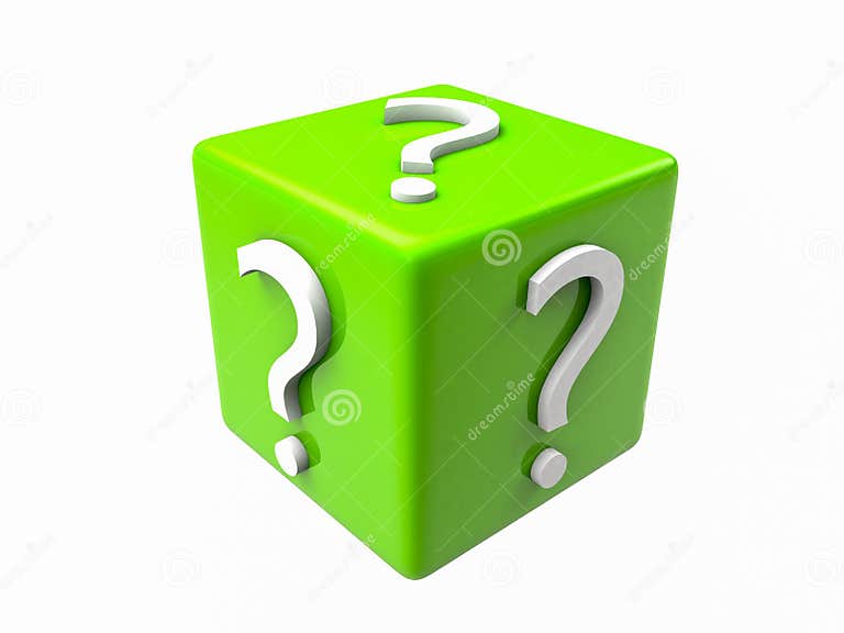 3D Question Cube stock illustration. Illustration of cube - 41257914