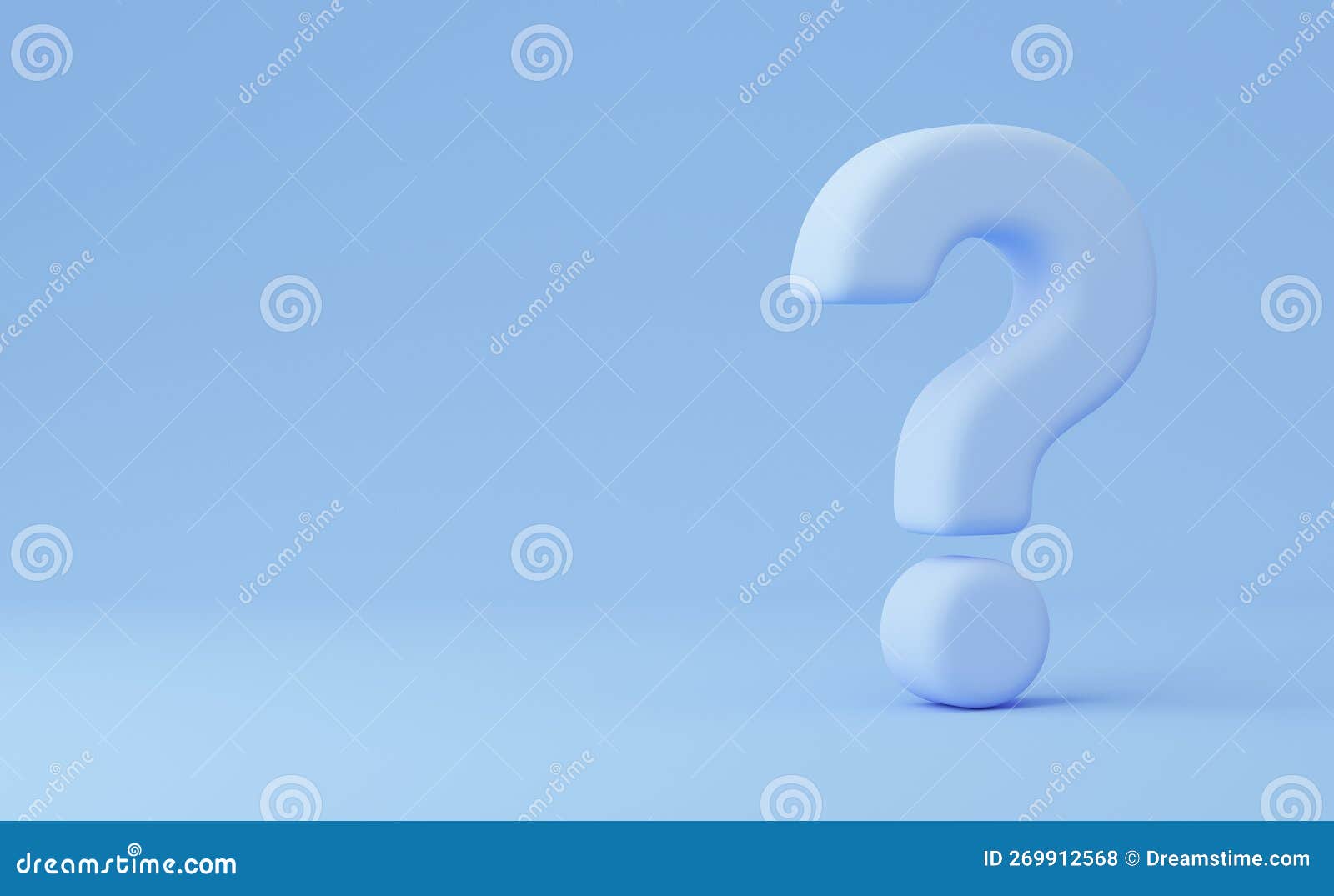 3d Question Mark on Blue Background. Stock Illustration - Illustration ...
