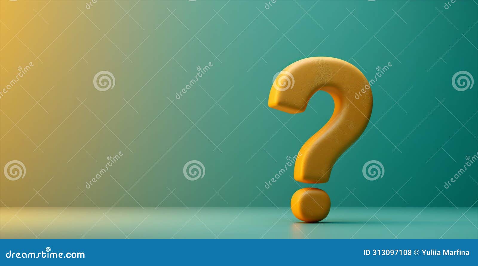3d Question Mark in the Empty Background with Copy Space for Text Stock ...