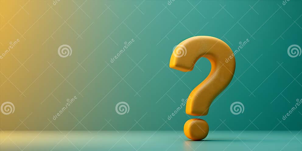 3d Question Mark in the Empty Background with Copy Space for Text Stock ...