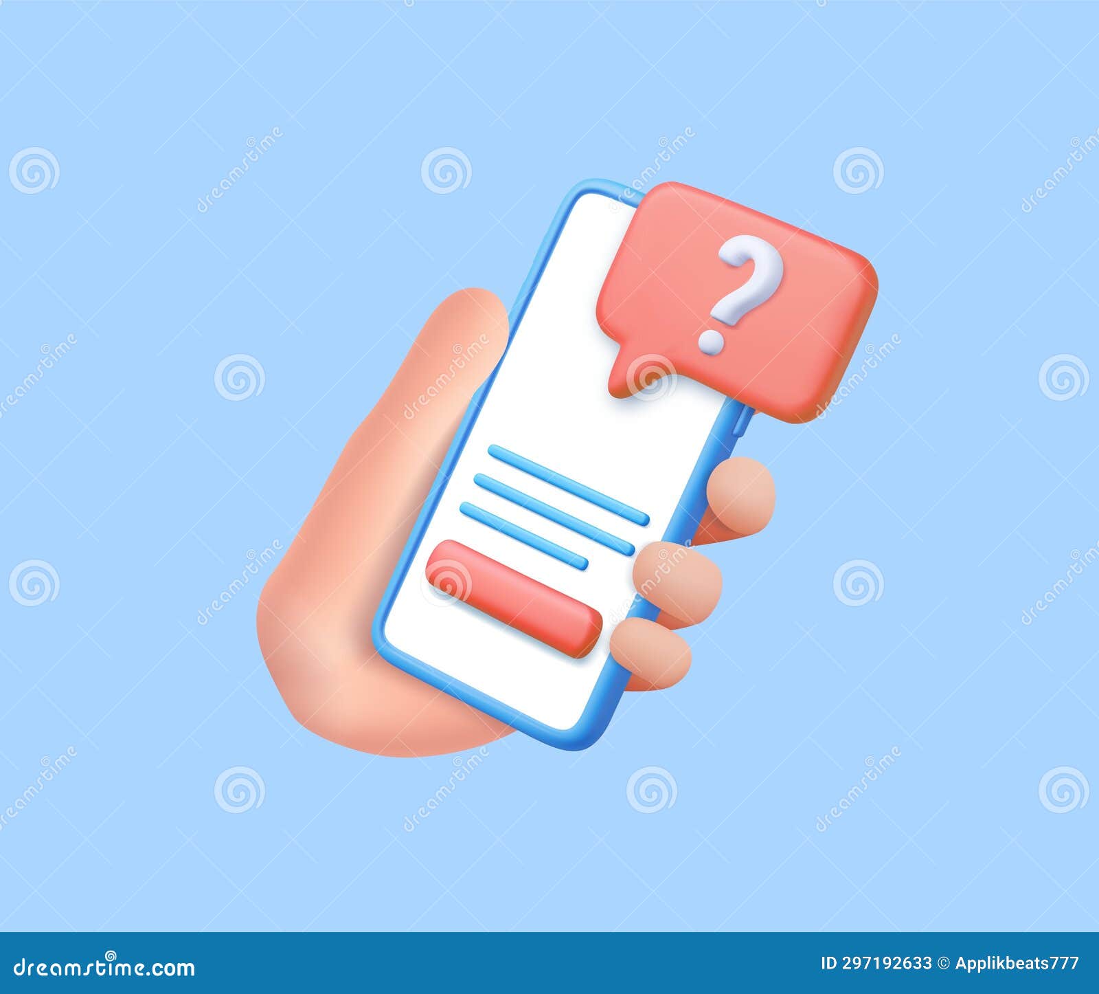 3d Question Mark Icon and Question Button Stock Illustration ...