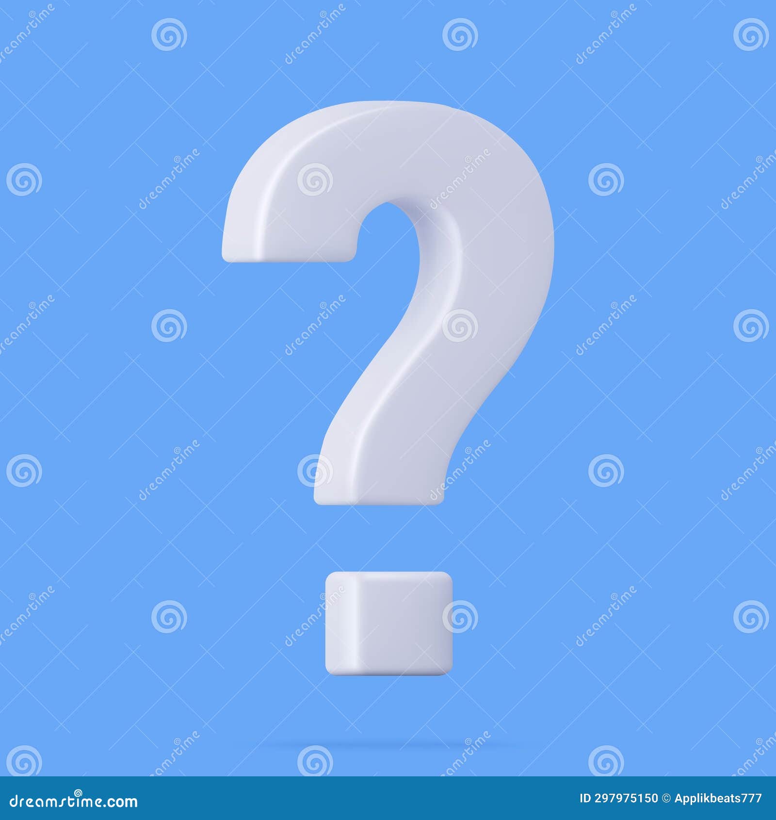 3d question mark stock illustration. Illustration of marketing - 297975150