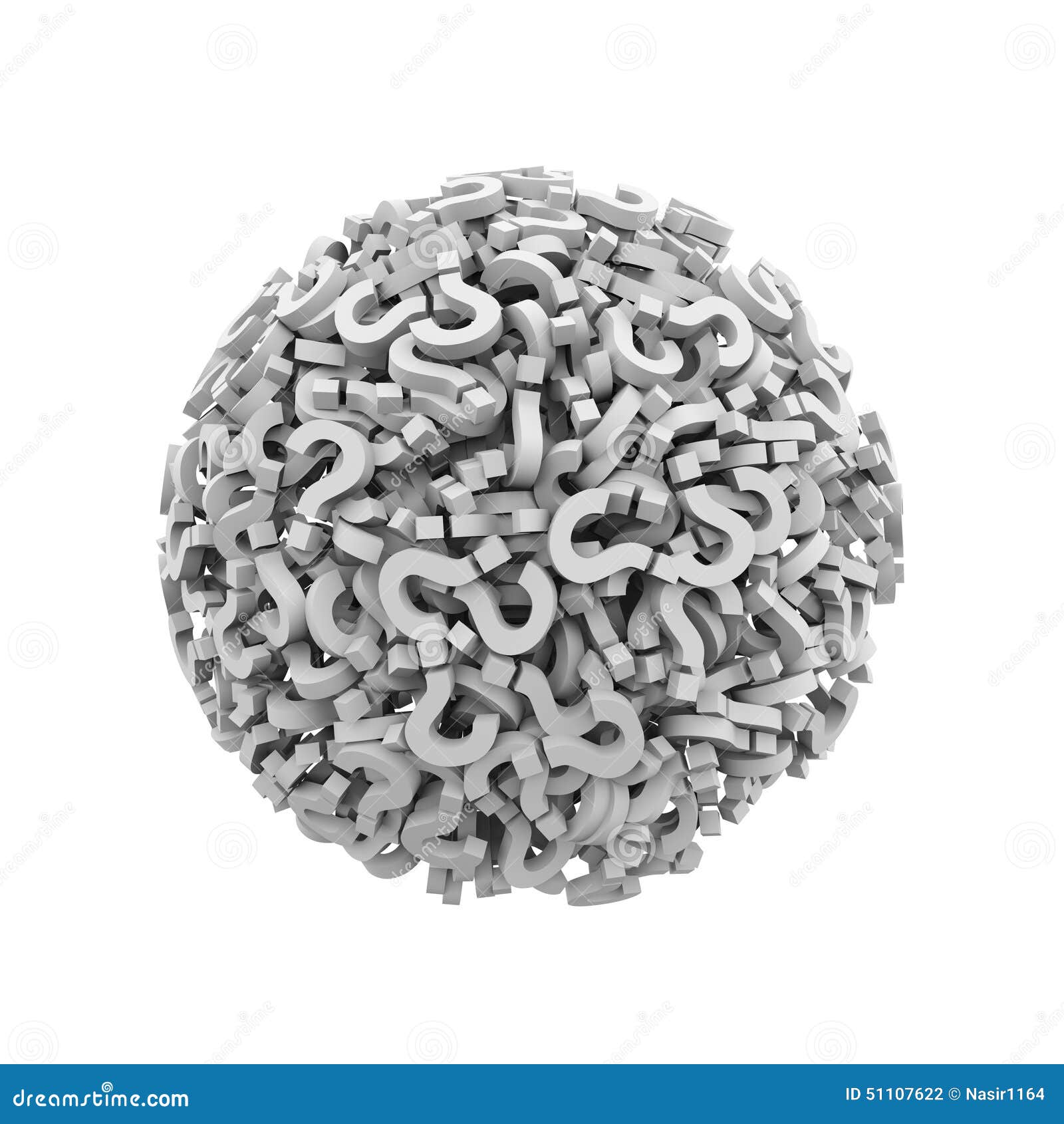 3d Question Mark Sphere Ball Stock Illustration - Illustration of ...