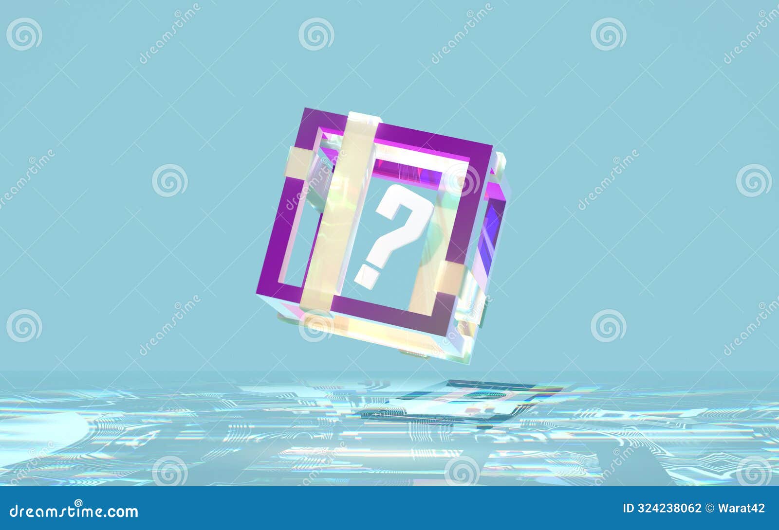 3d Question Mark Symbol in Glass Box with Rainbow Colors Abstract ... 3d Question Mark Symbol in Glass Box with Rainbow Colors Abstract ...