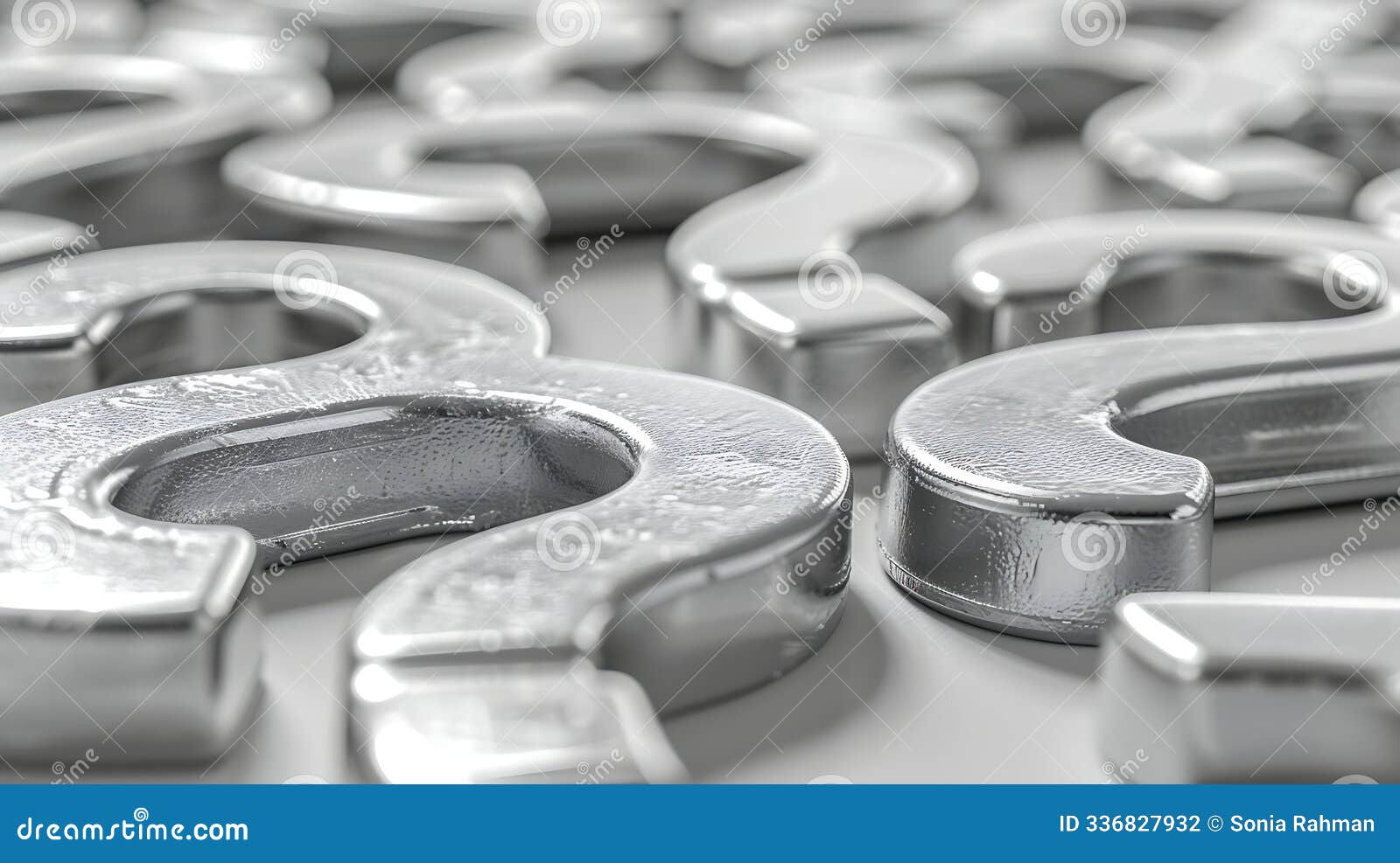 3d Question Marks on White and Blur Background Stock Illustration ...