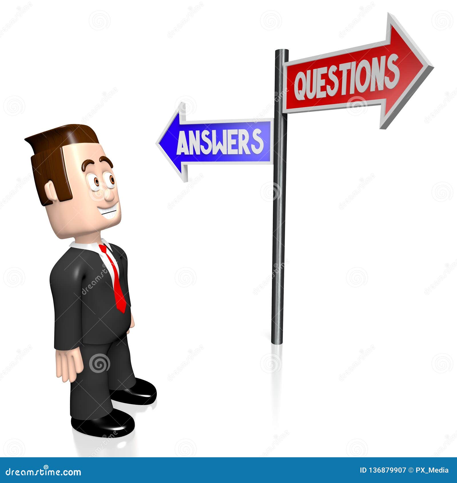 3D questions and answers stock illustration. Illustration of cartoon ...