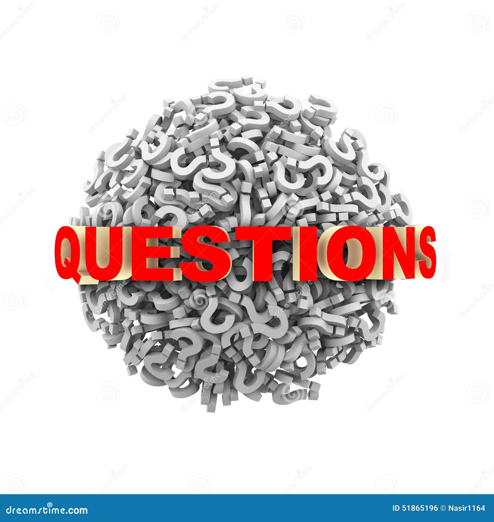 3d questions word sphere stock illustration. Illustration of consult ...