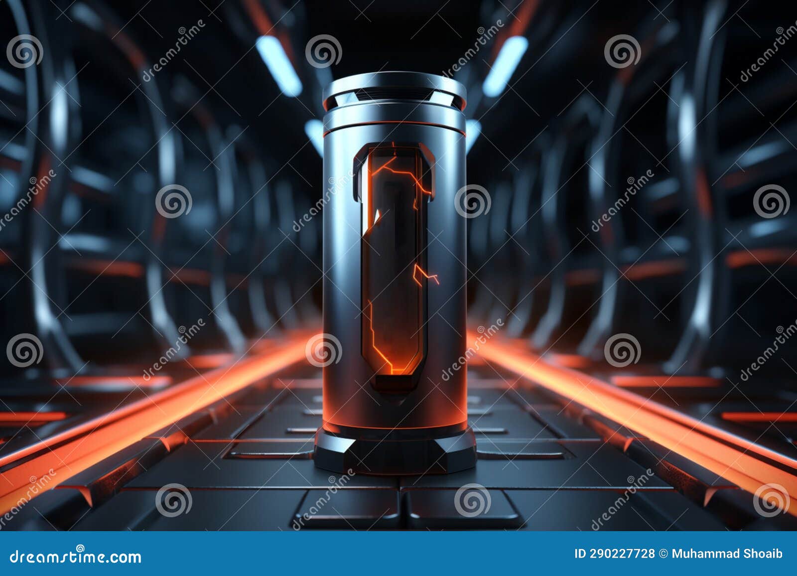 3D Quick Charge Battery Meets Futuristic Tech Backdrop in Stunning 3D ...