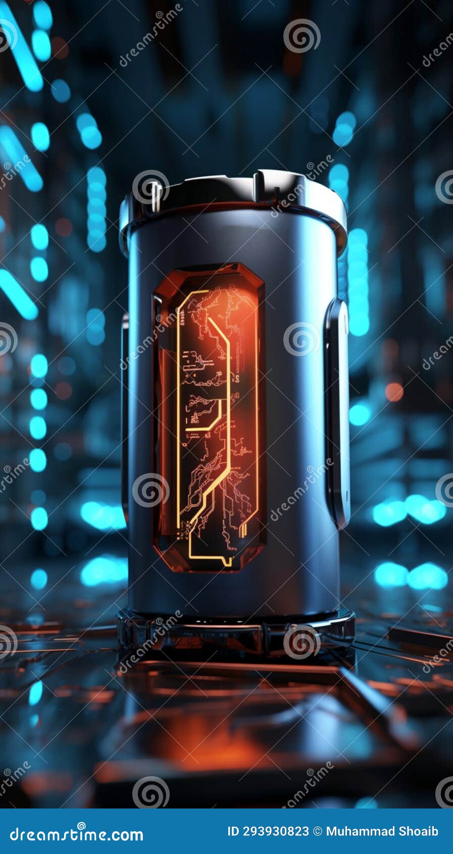 3D Quick Charge Battery Meets Futuristic Tech Backdrop in Stunning 3D ...