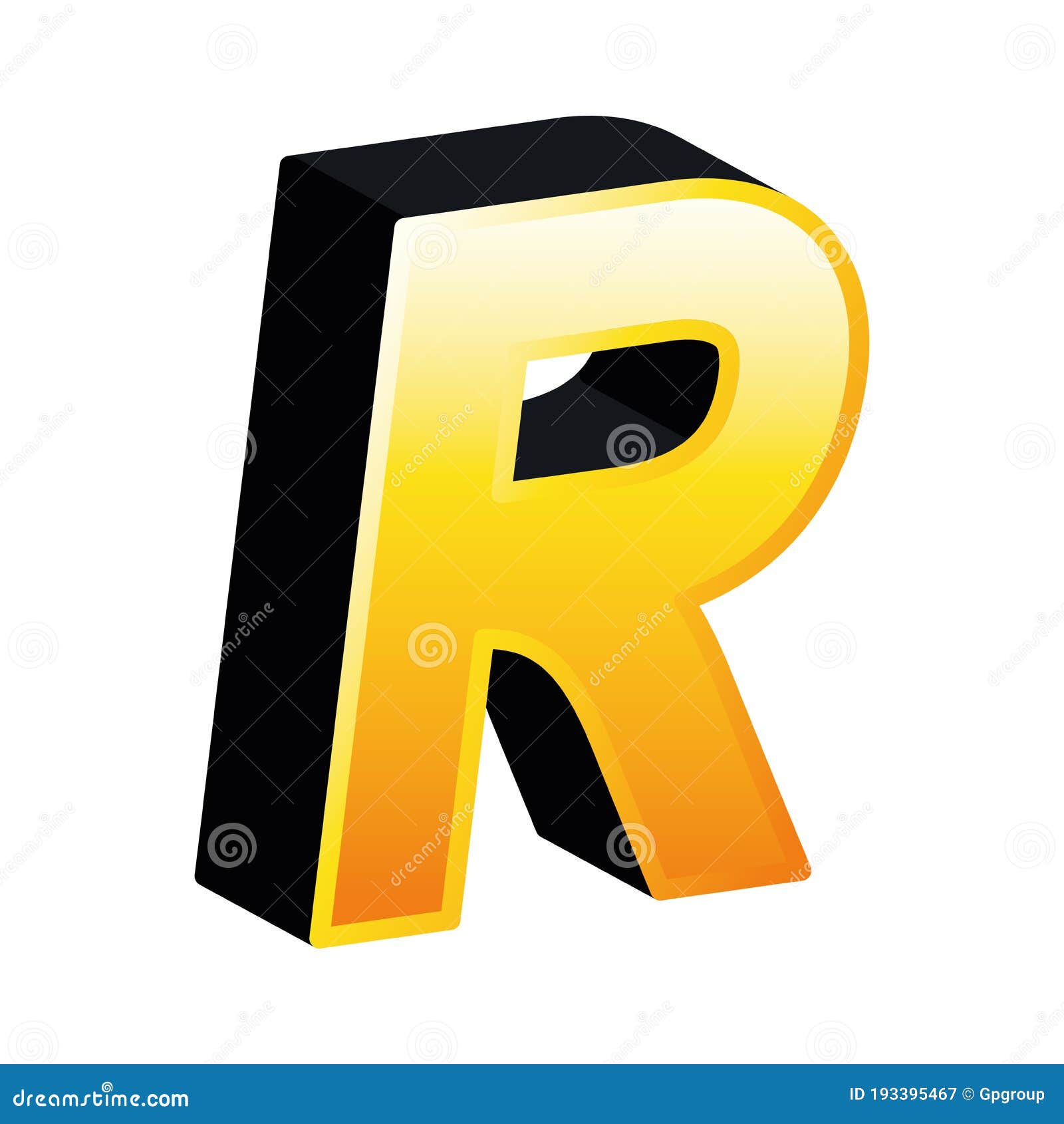 3d r letter vector design stock vector. Illustration of typo - 193395467