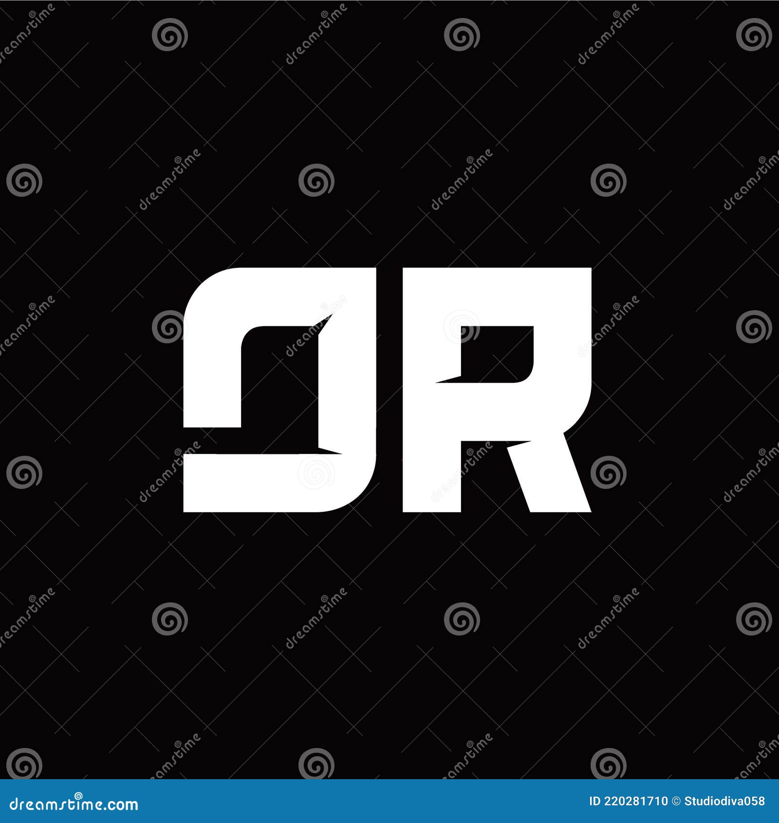 D R Letter Monogram Style Initial Logo Template Stock Vector ...