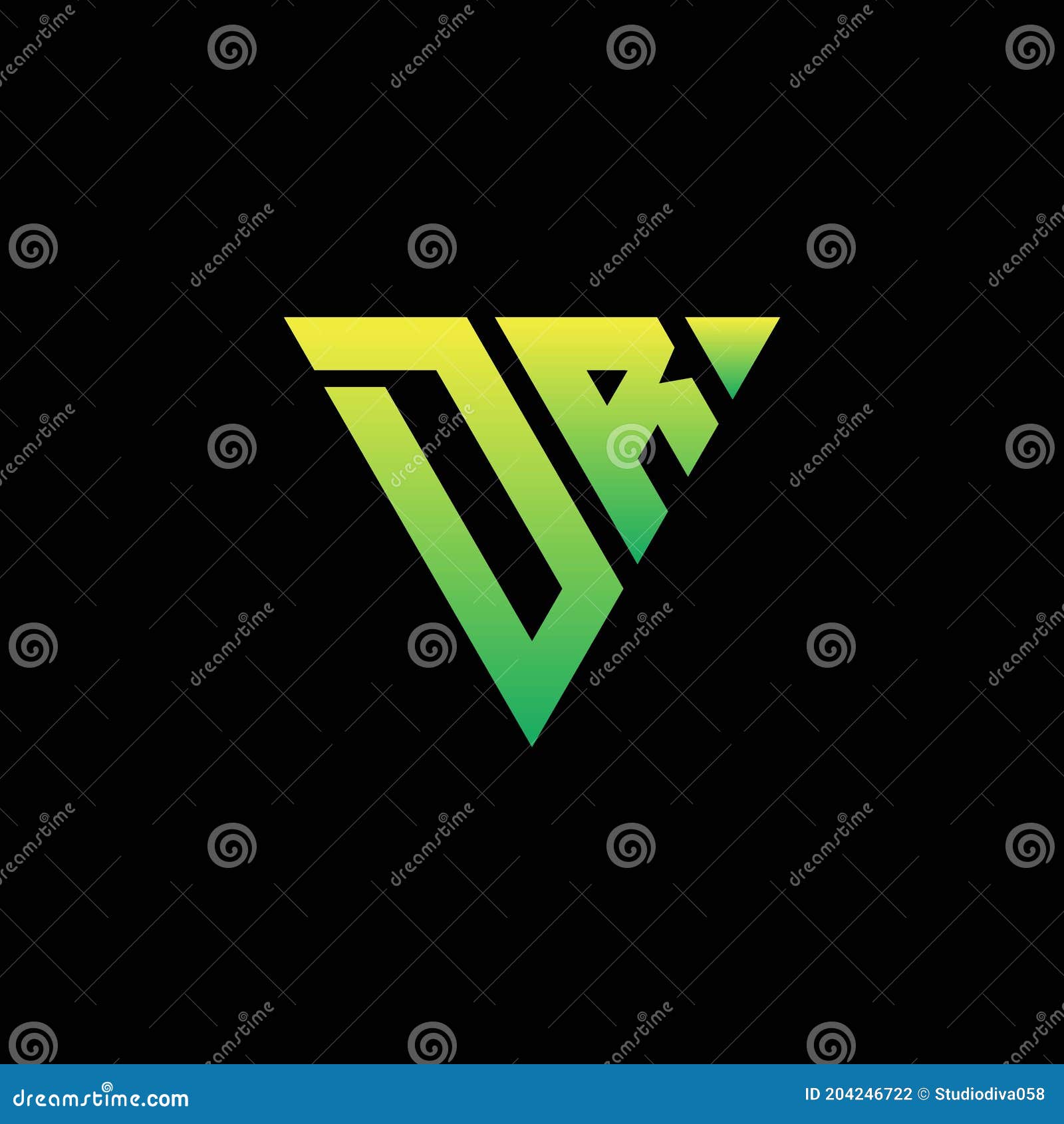 Initial Triangle Logo Monogram with Triangle Shape Stock Vector ...