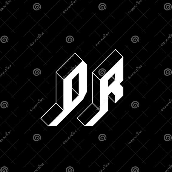 D and R - Monogram or Logotype. Isometric 3d Font for Design. Three ...