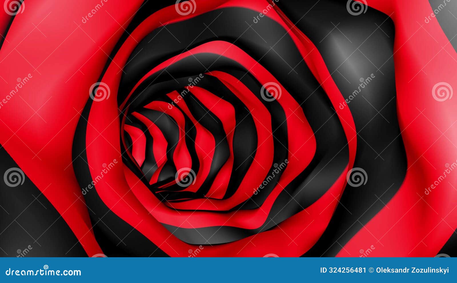 3D Radial black red stripe stock illustration. Illustration of tech ...