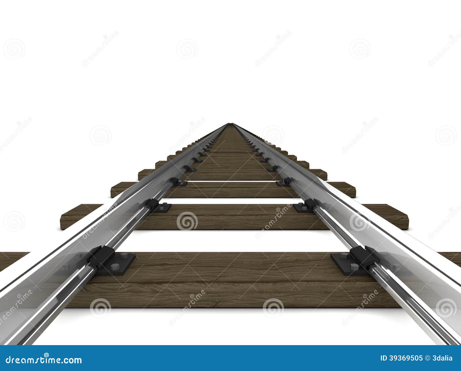 3d Railway tracks stock illustration. Illustration of rails - 39369505