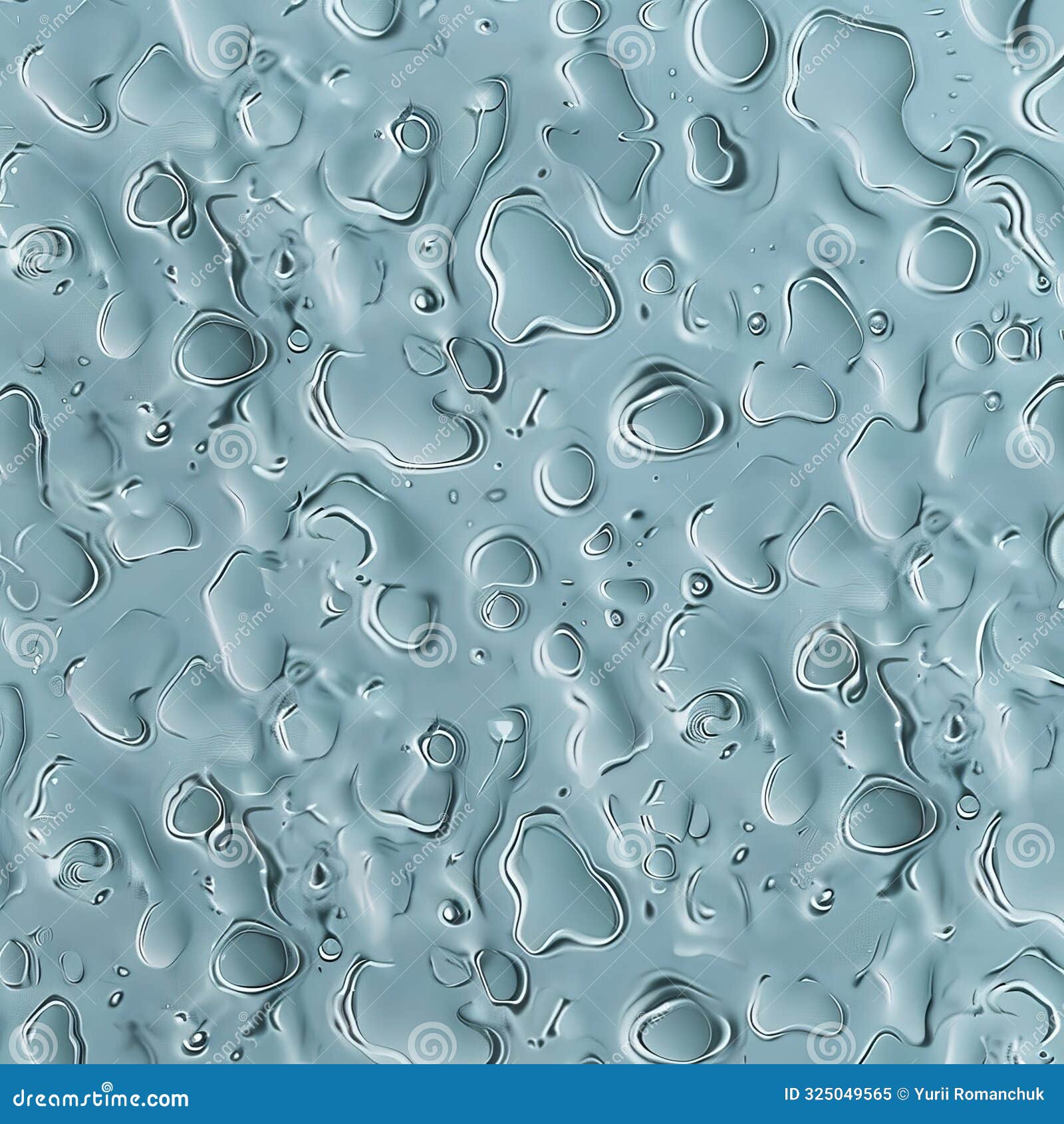 3d Rain Droplets Seamless Texture Background in Dusty Blue and Gray ...