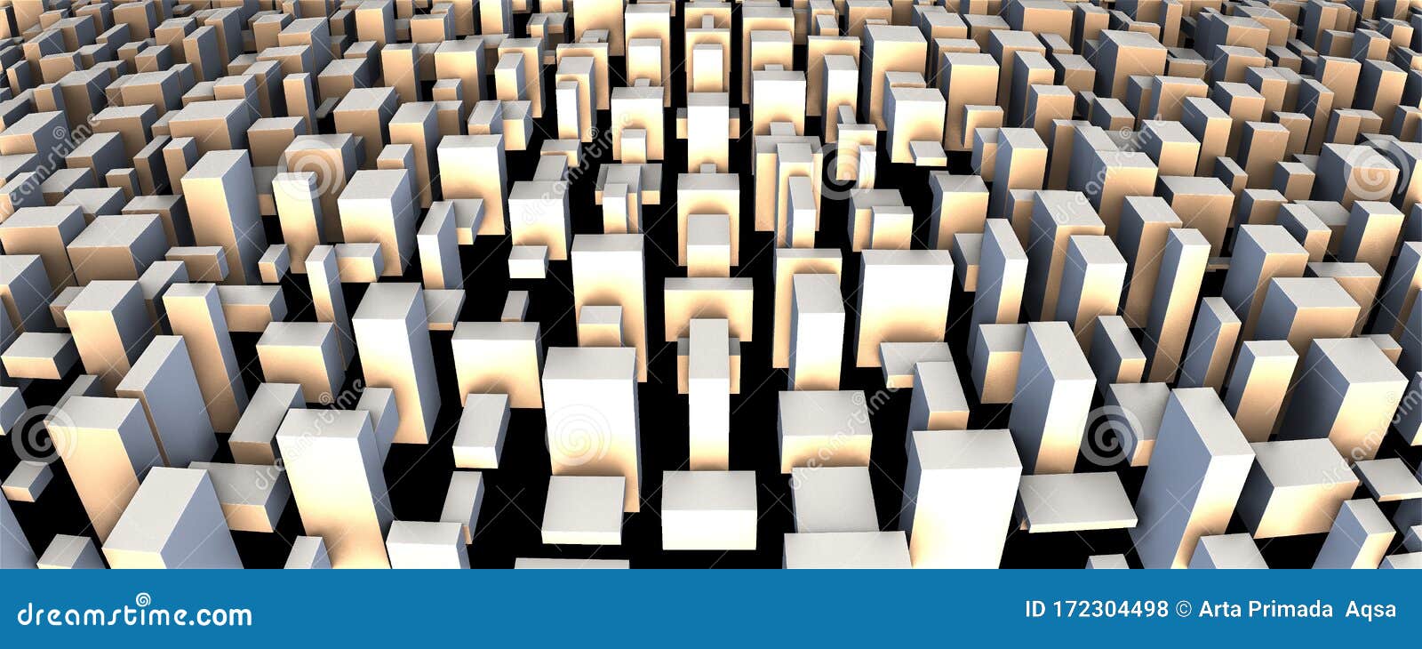 Random Cube Building Object Background Stock Illustration ...