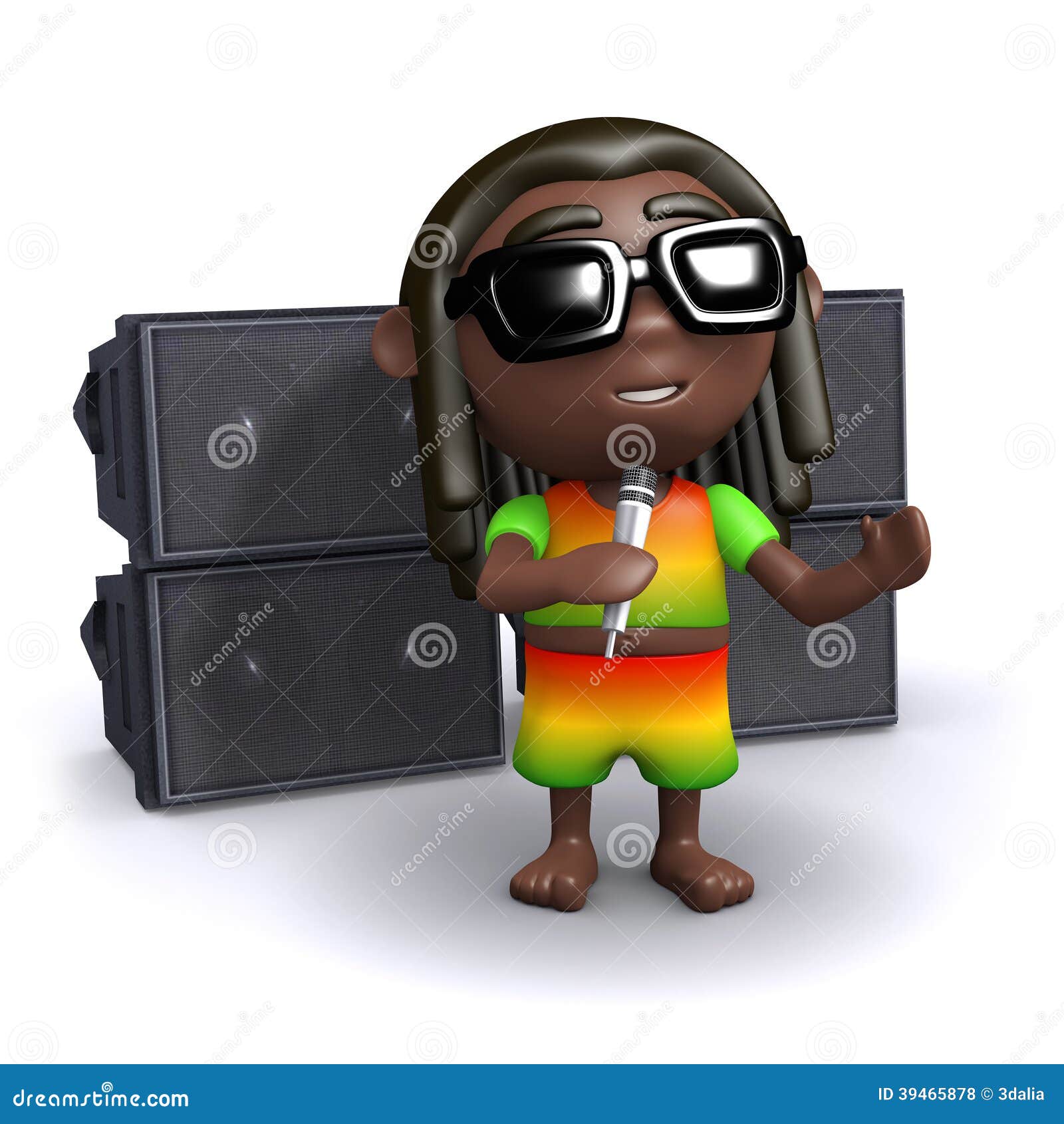 3d Rasta singer stock illustration. Illustration of musician - 39465878