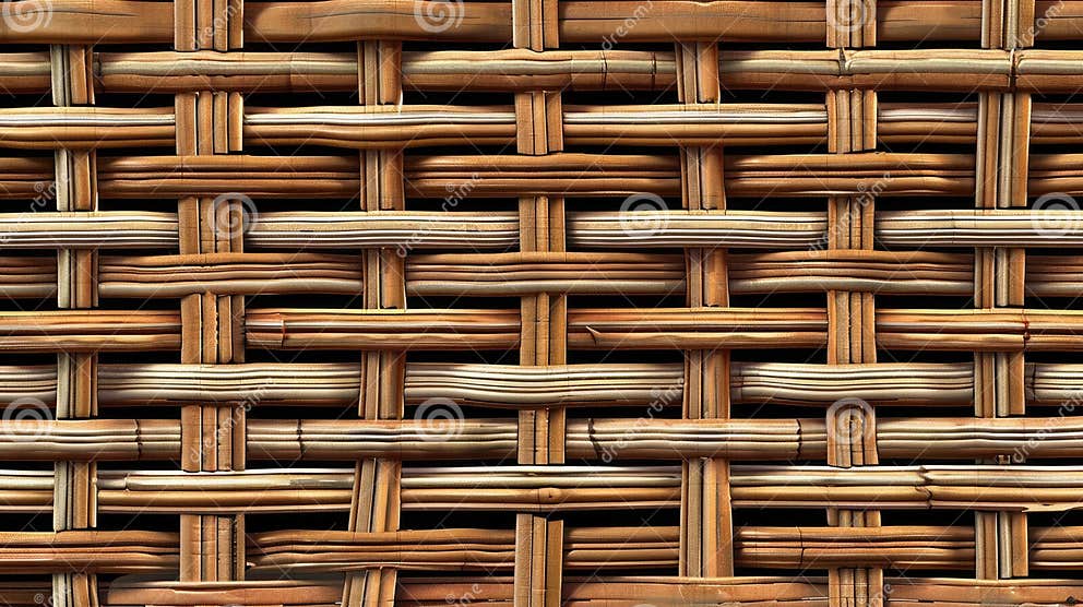 2D Rattan Texture Pattern, Ai Generated Stock Illustration ...