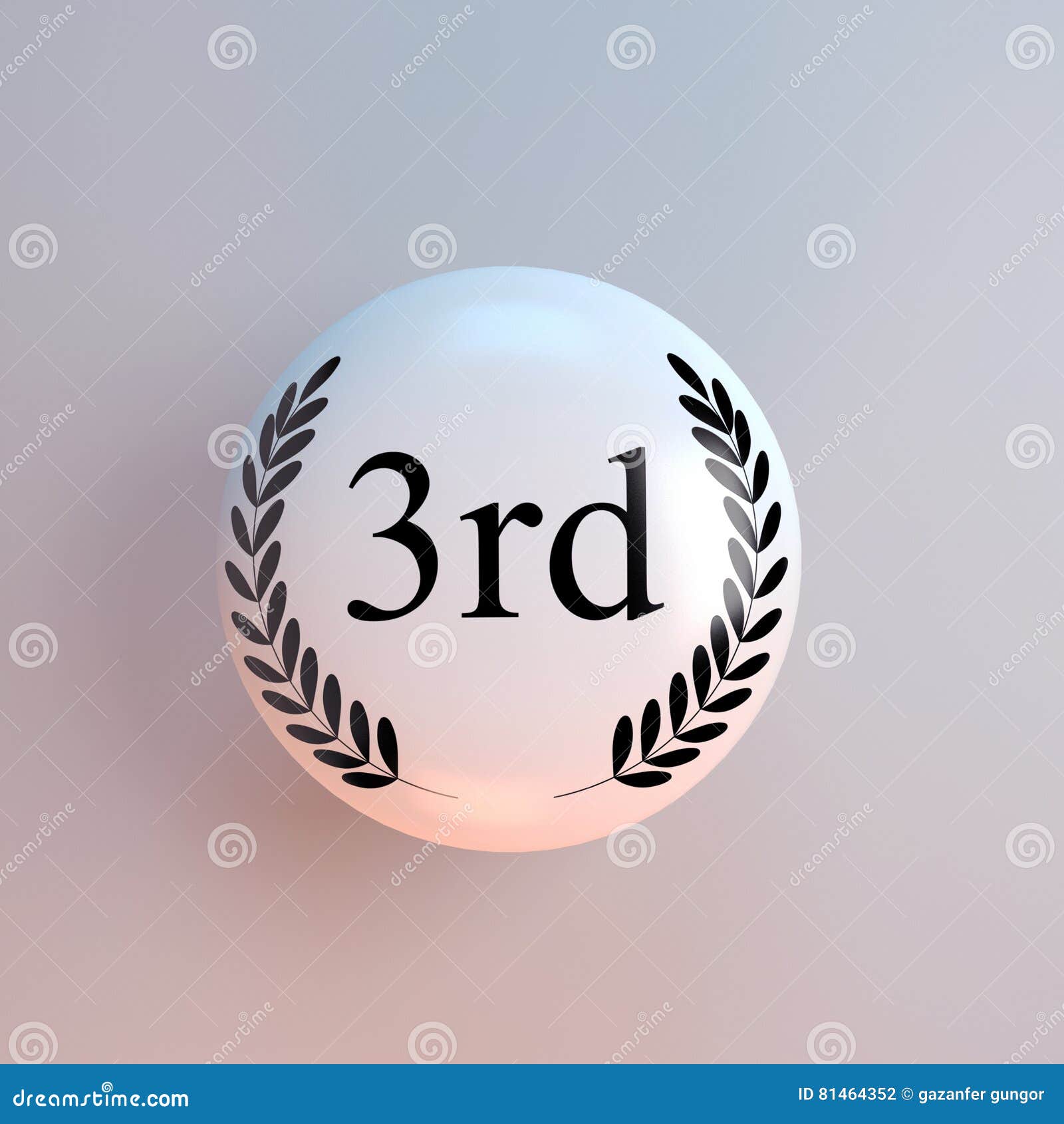 3d 3rd badge illustration stock illustration. Illustration of champion ...