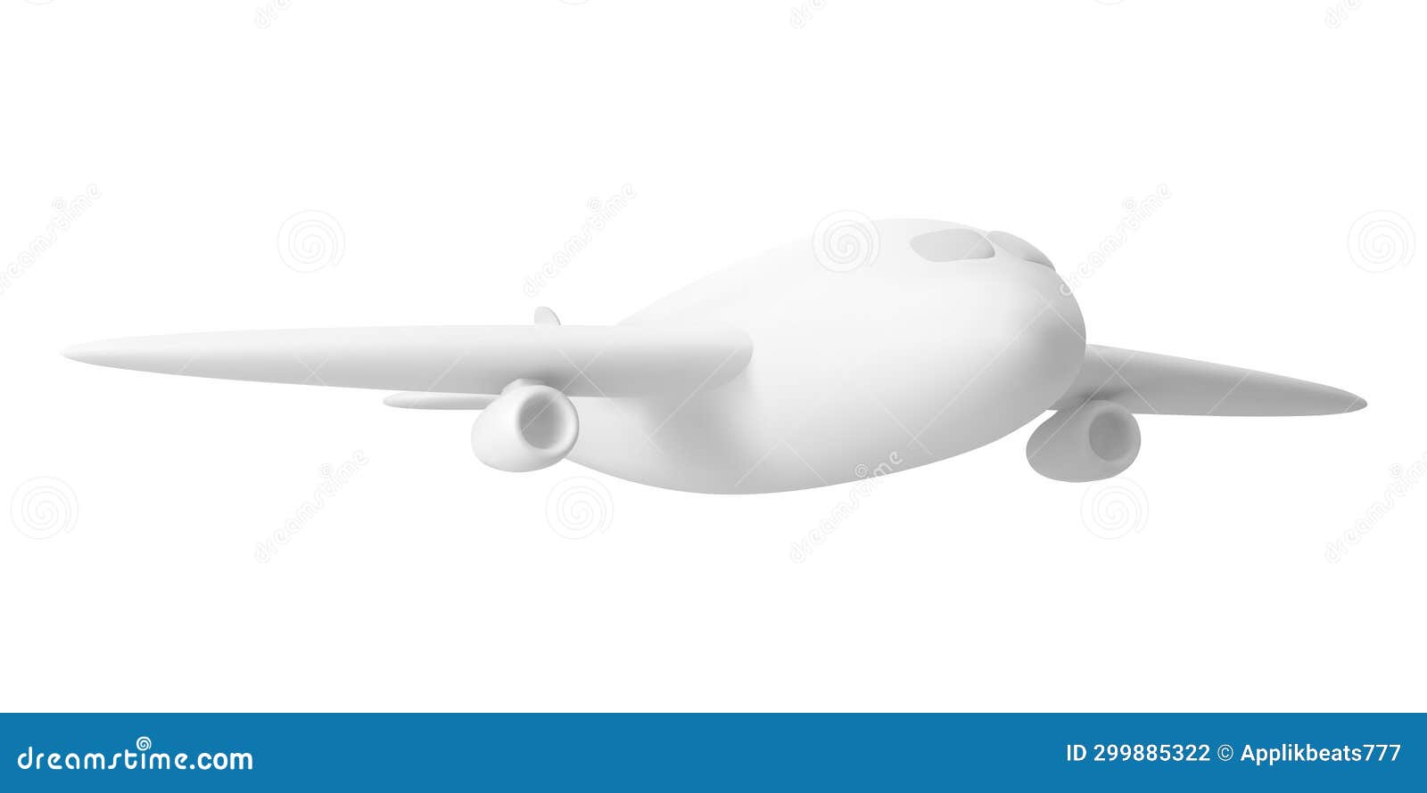 3d Realistic Airplane Isolated on White Background. Vector Illustration ...