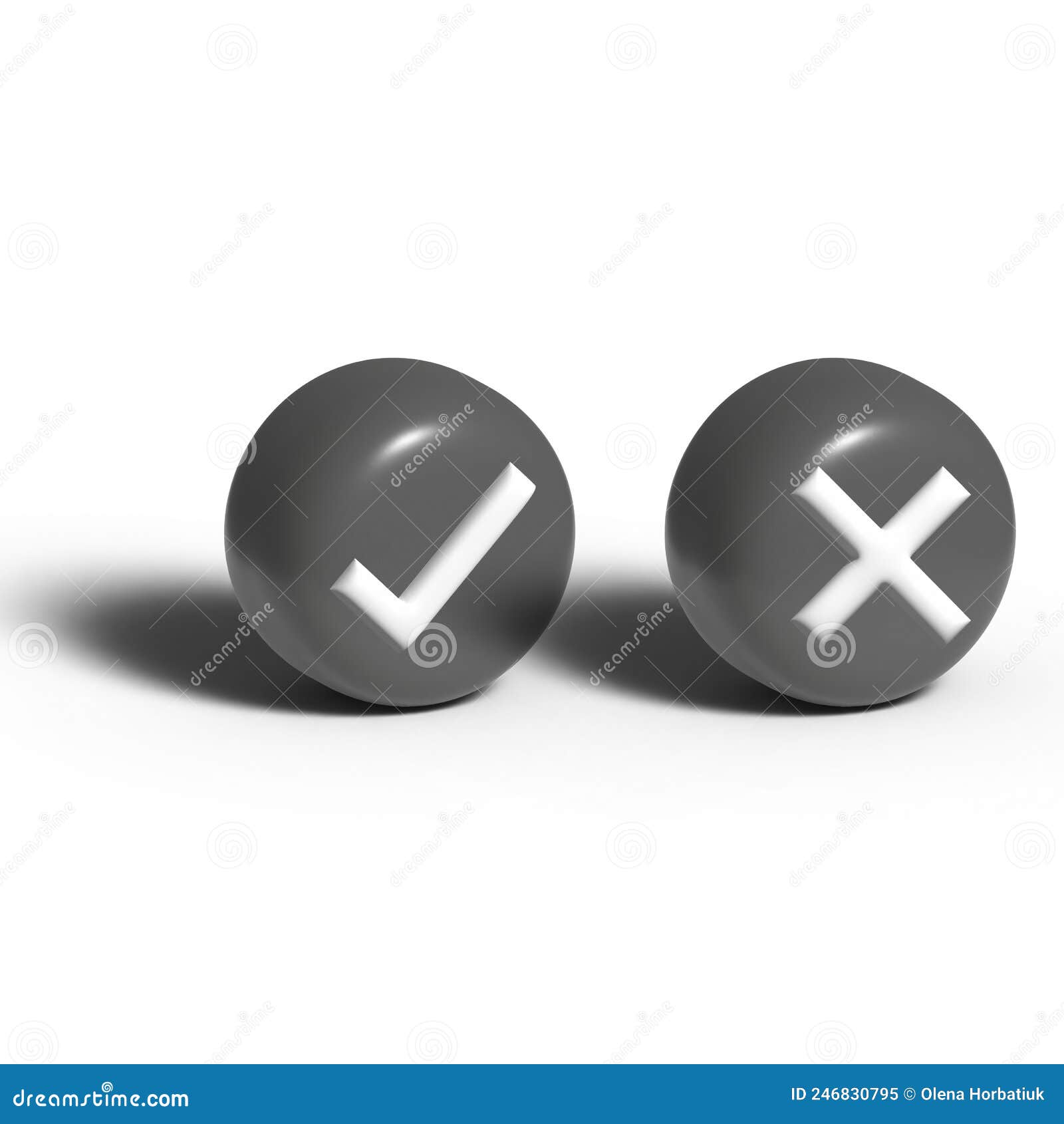 3D Realistic Check Mark Button Vector Illustration Stock Illustration ...