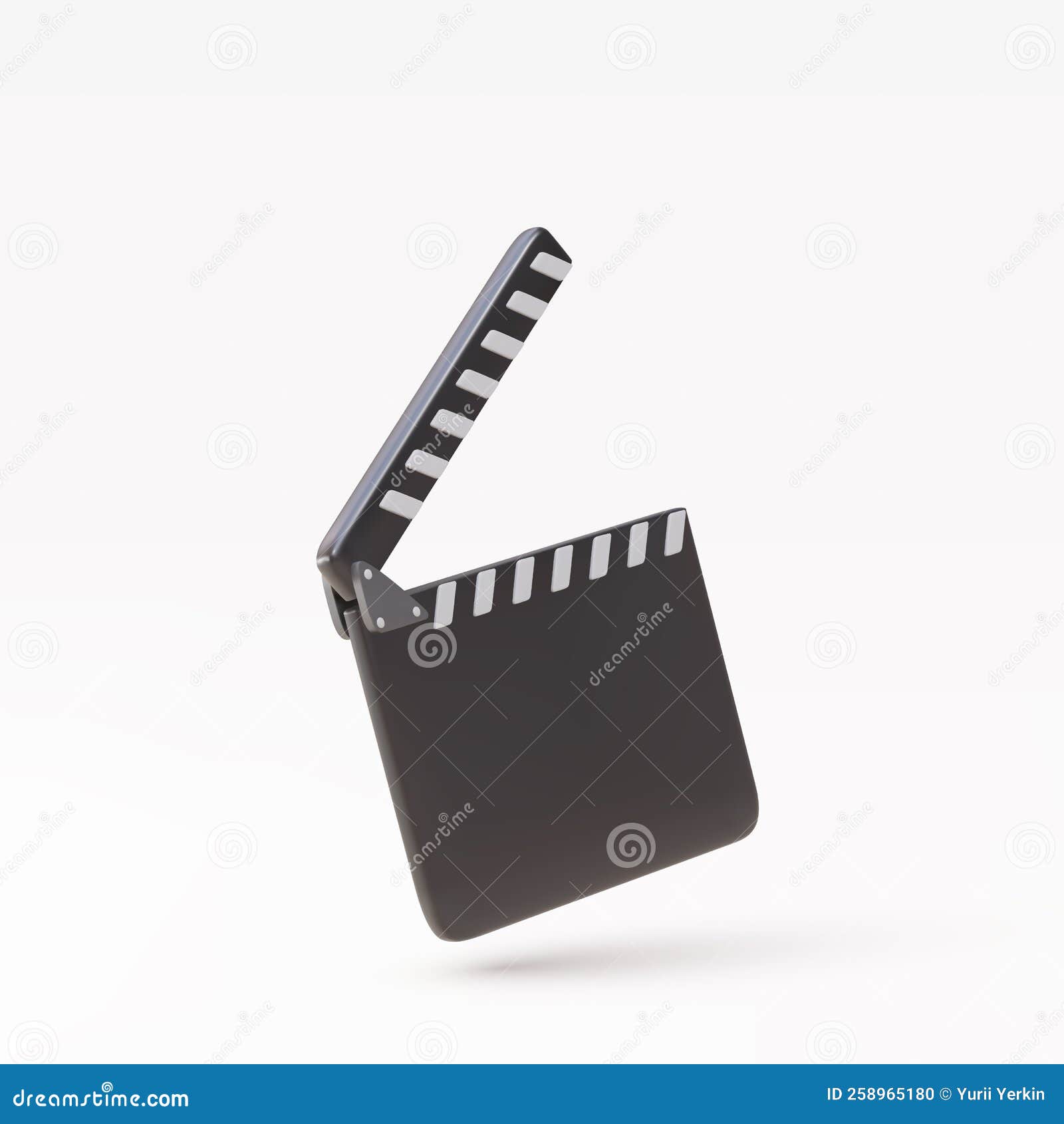 3d Realistic Cinema Clapper Board. Vector Illustration Stock Vector ...