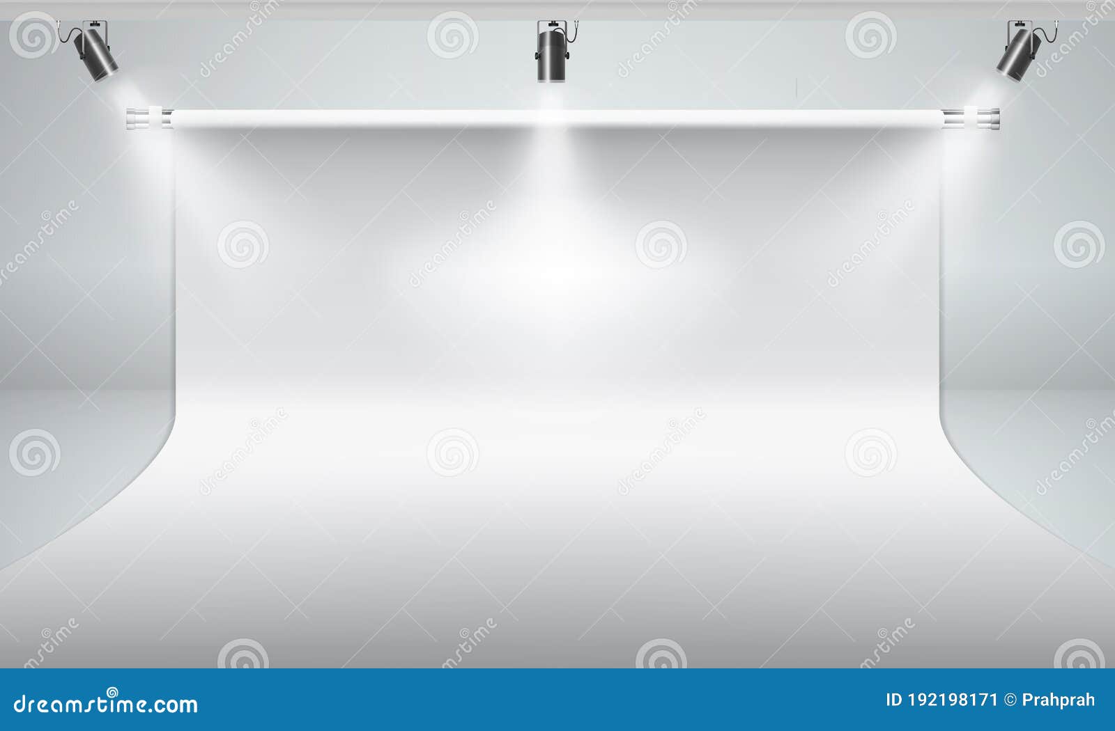 3D Realistic Clear Studio Paper Photo Backdrop Stock Illustration ...