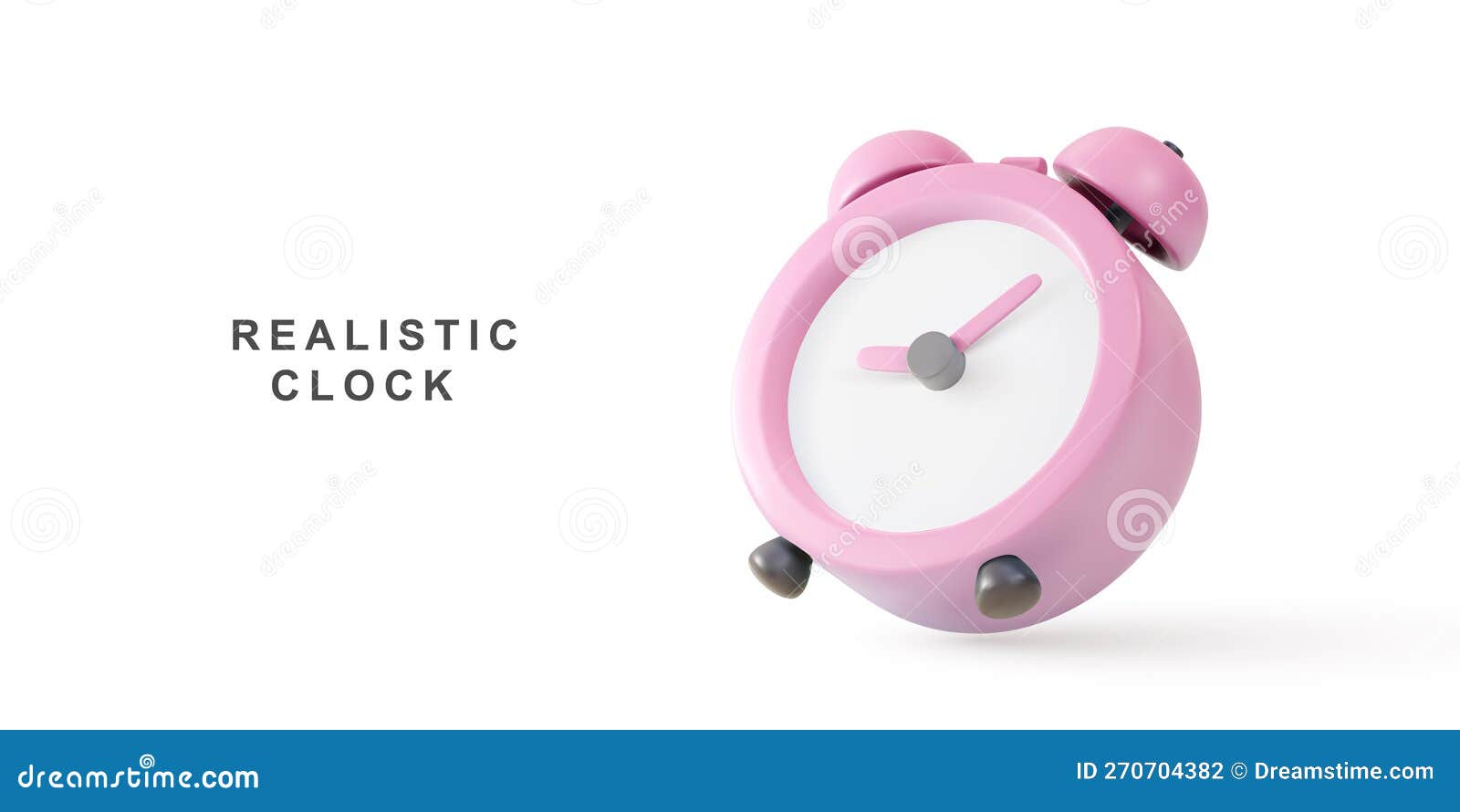 3d Realistic Clock. Vector Illustration Stock Vector - Illustration of ...