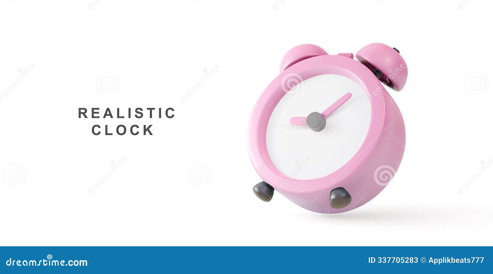 Realistic Clock And Stopwatch Isolated On Blue Background. Vector ...