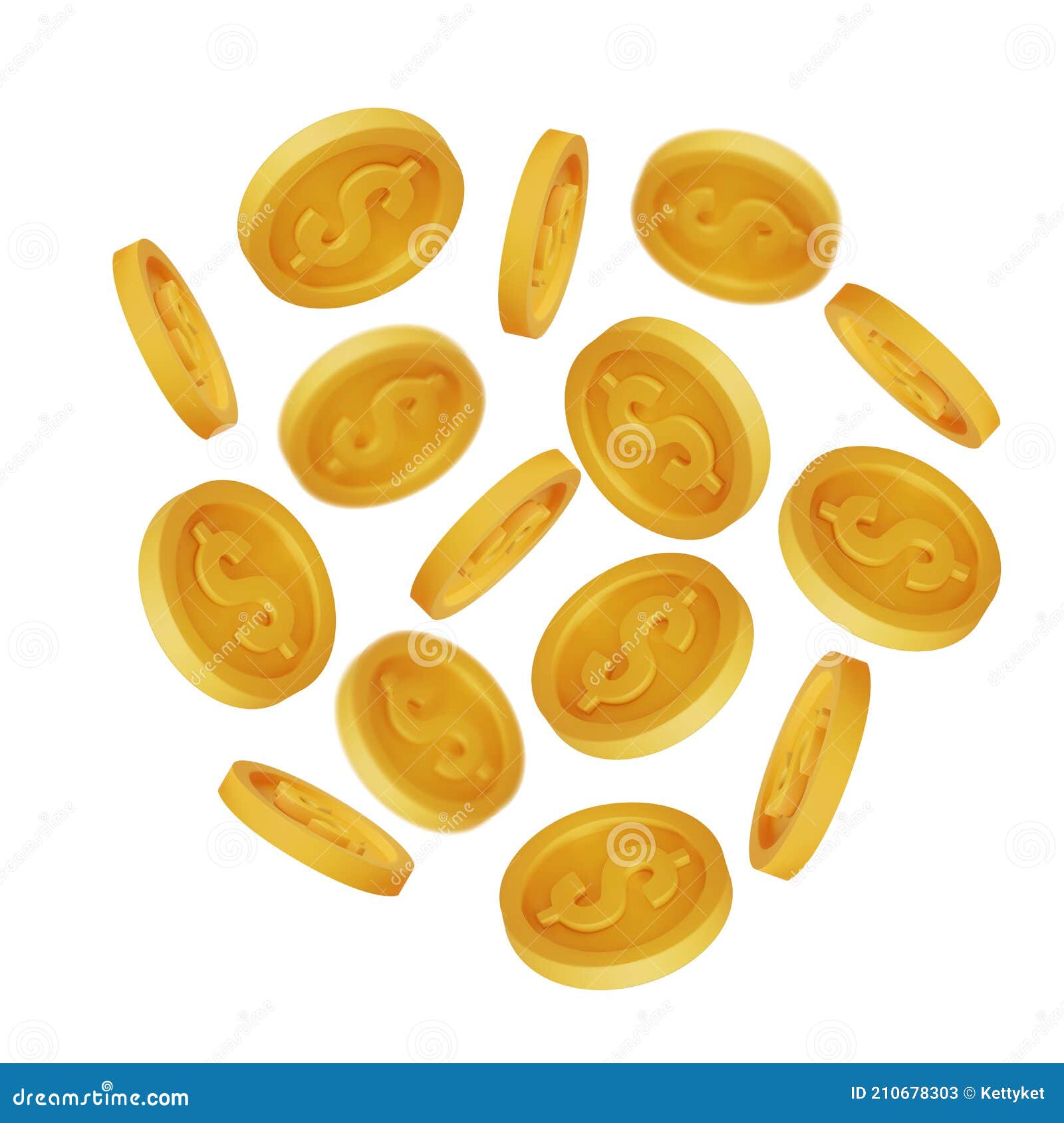 3d Realistic Coins Isolated on White Coin Icon, Vector Illustration ...