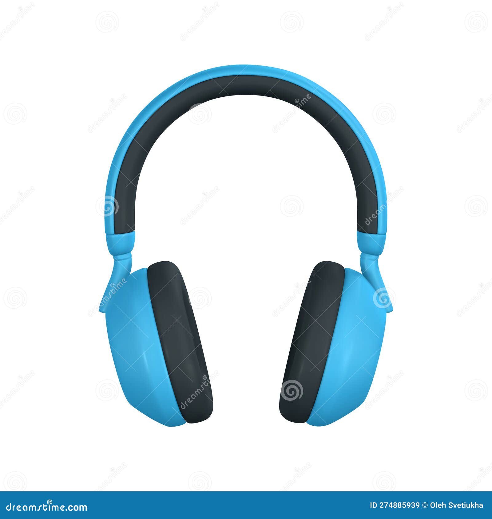 3d Realistic Colour Headphone in Plastic Cartoon Style. Vector ...