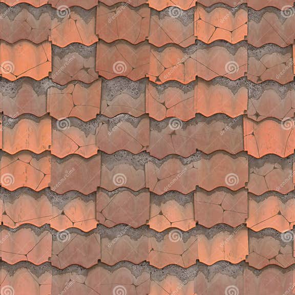 3D Realistic Cracked Red Tile Rendered Texture Seamless Background ...