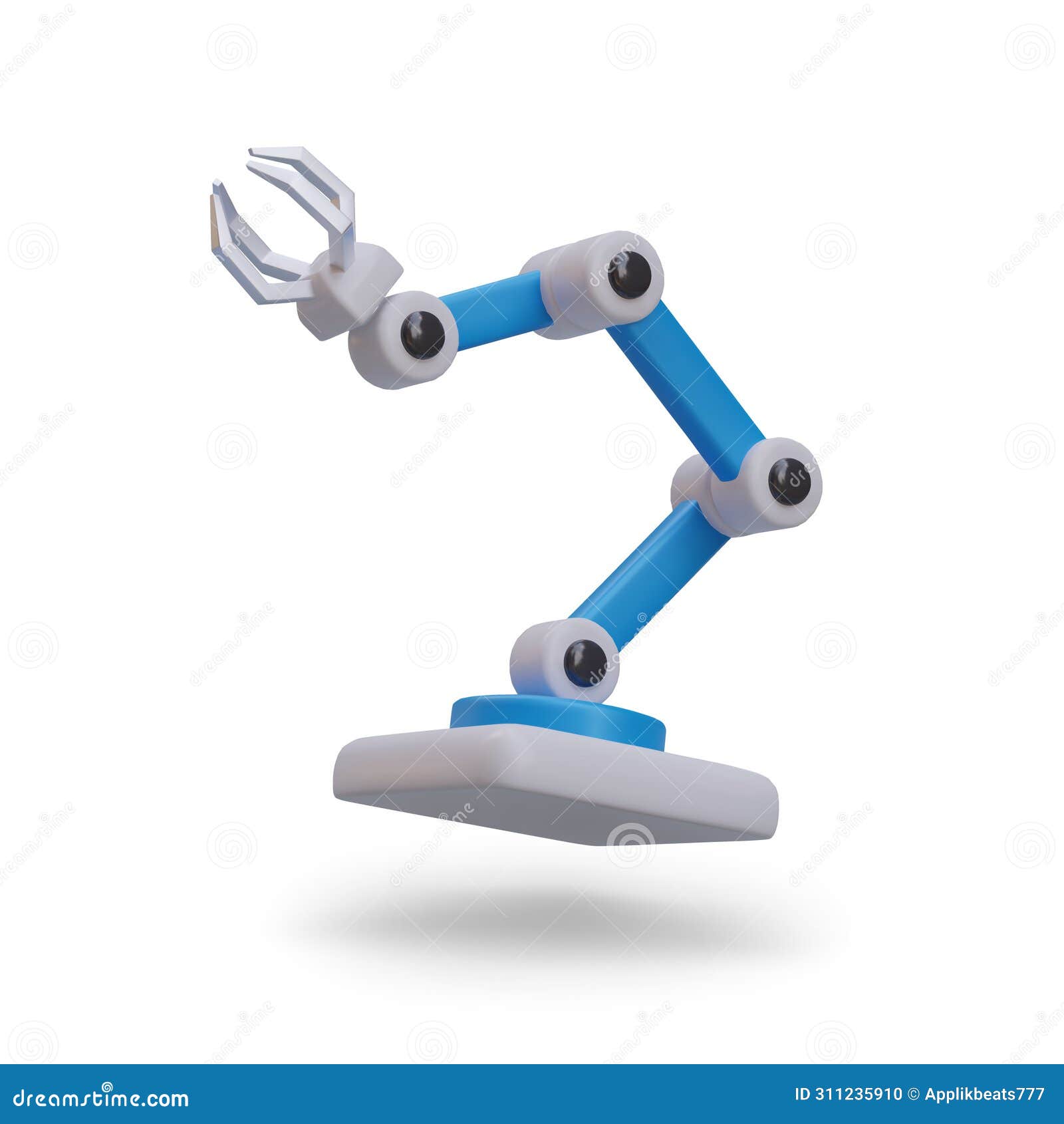 3d Realistic Electronic Mechanical Hand. Engineer Programming Robot ...