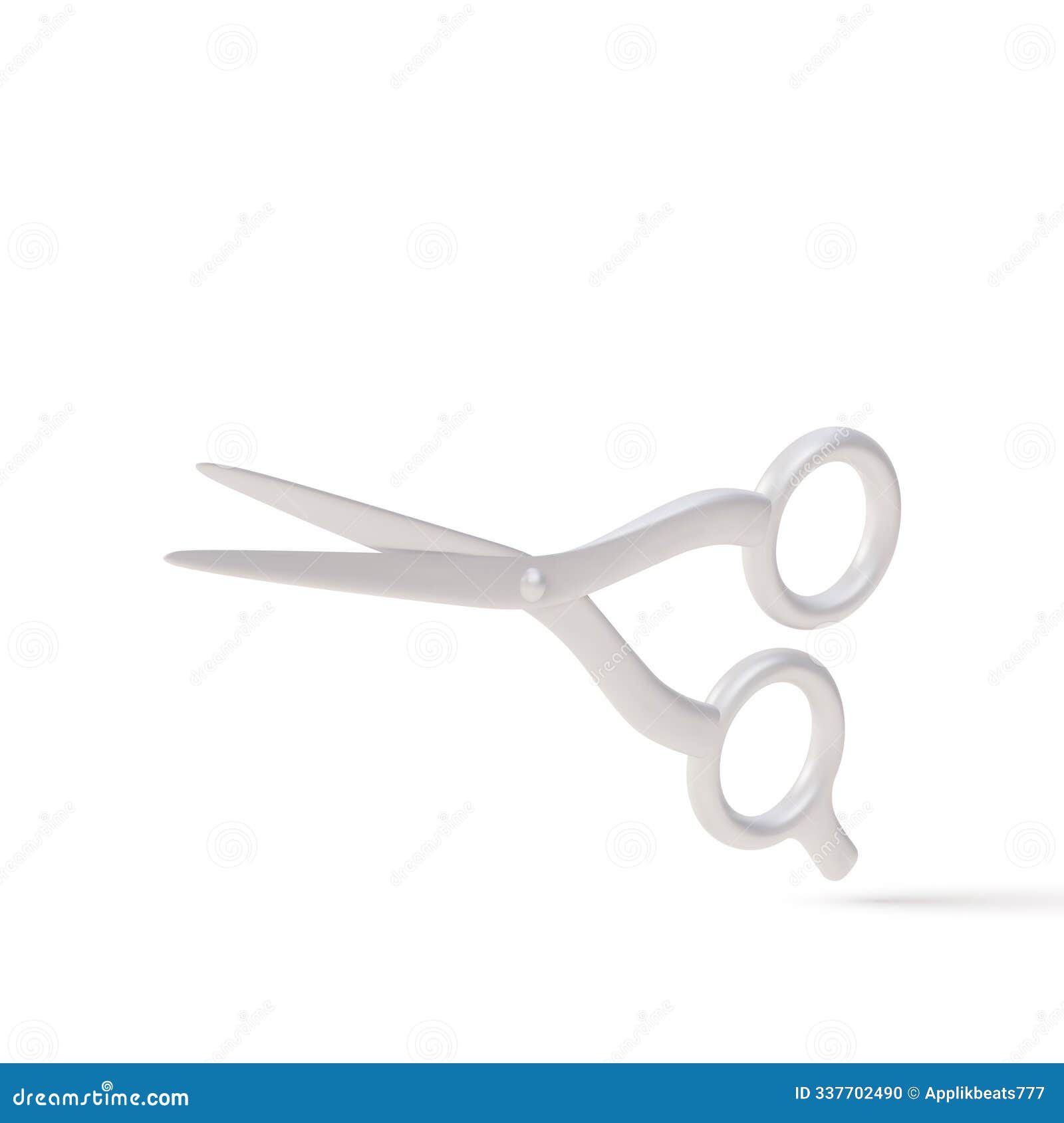 3d Realistic Flying Scissors. Vector Illustration Stock Illustration ...