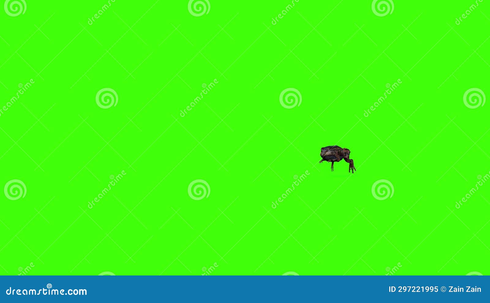 3D Realistic Frog Jumping Entering the Left Side and Outing on Right ...