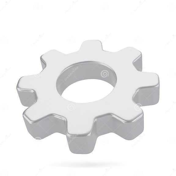 3d Realistic Gear Icon Vector Illustration Stock Illustration ...