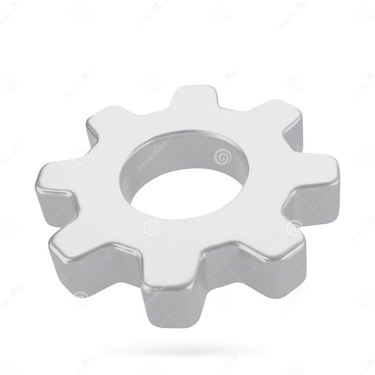 3d Realistic Gear Icon Vector Illustration Stock Illustration ...