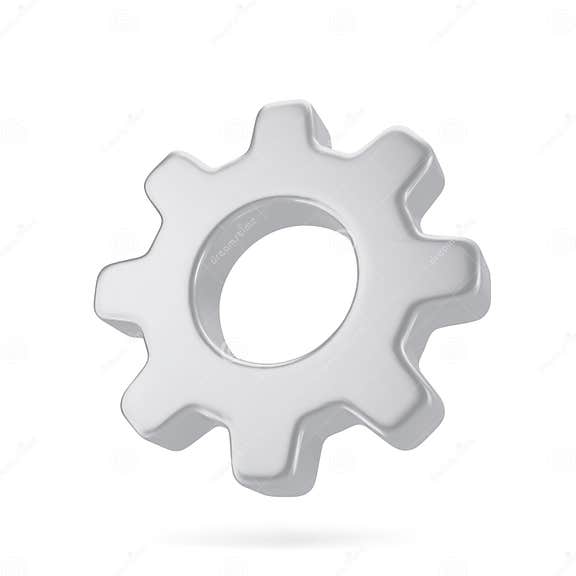 3d Realistic Gear Icon Vector Illustration Stock Illustration ...