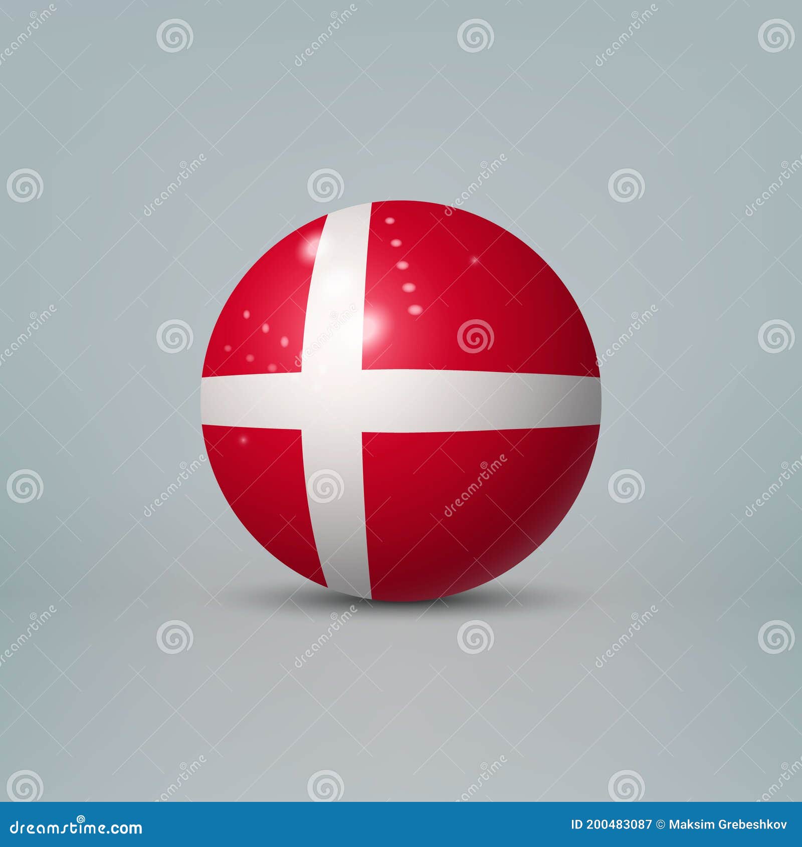 The Flag Of Denmark Is Red With A White Scandinavian Cross That Extends ...
