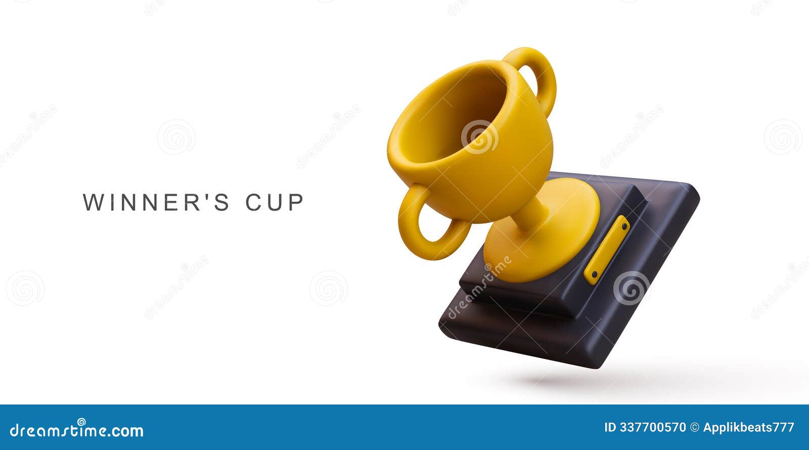 3d Realistic Golden Cup. Vector Illustration Stock Illustration ...