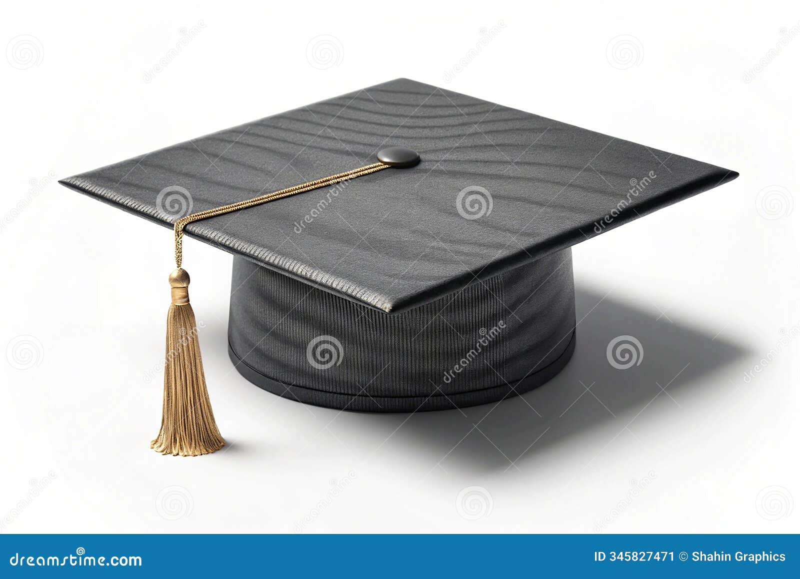 3d Realistic Graduation Cap Illustration Stock Illustration ...