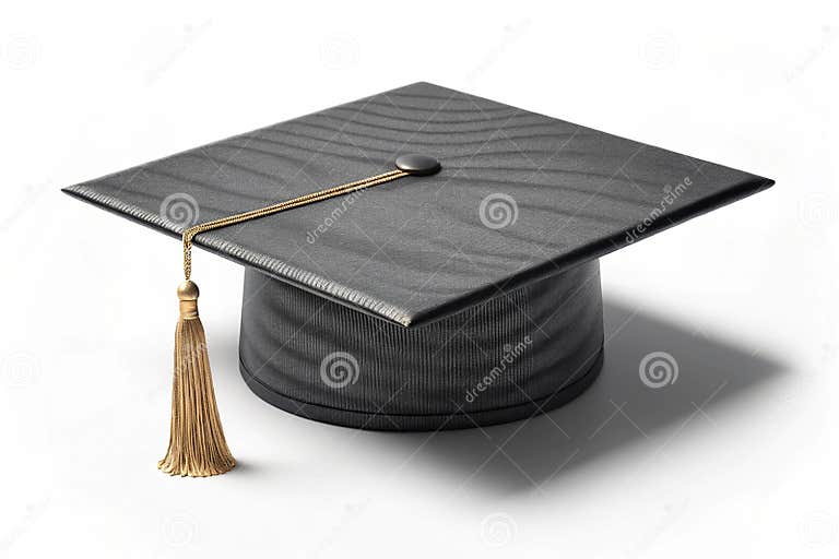 3d Realistic Graduation Cap Illustration Stock Illustration ...