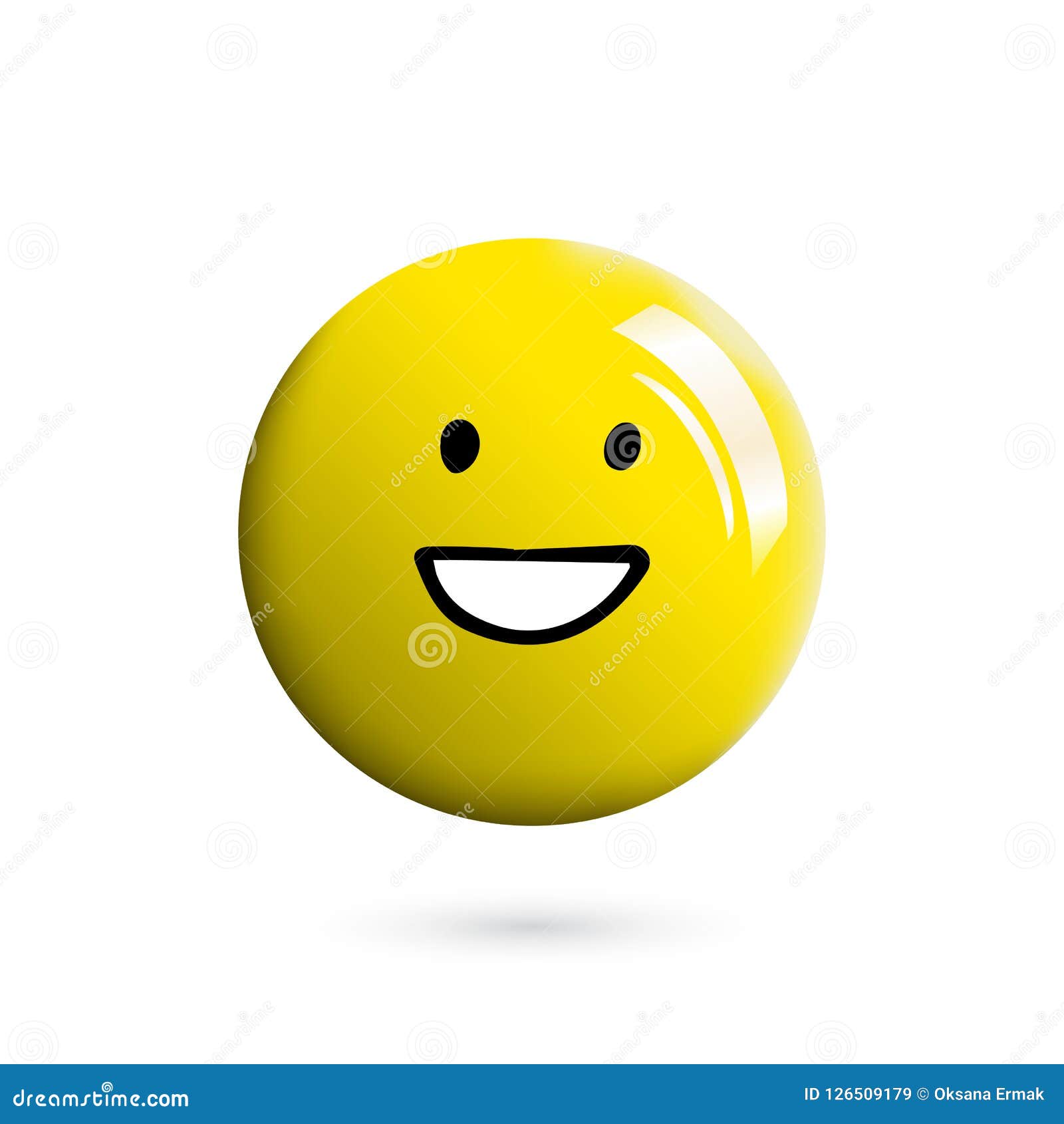 3d Realistic and Hand Drawn Vector Emoticon or Smile Stock Vector ...